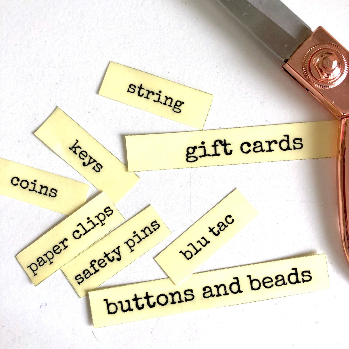 Clear sticker paper templates for household organization labels ...